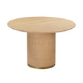 Akiba 47" Natural Ash & Rattan Round Dining Table | TOV Furniture