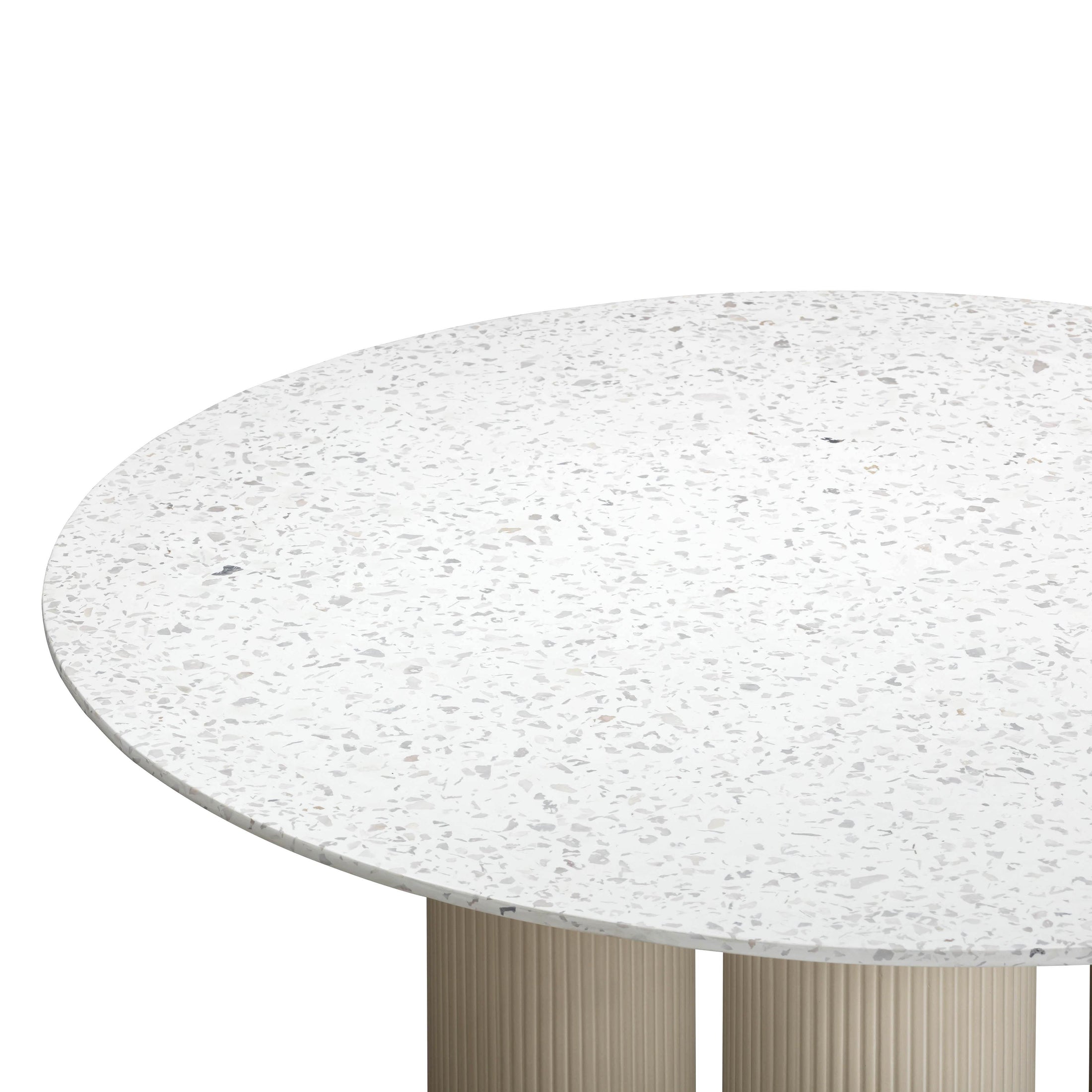 Parcino 47" Terrazzo Concrete Indoor / Outdoor Round Dining Table – TOV ...