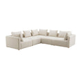 Hangover Cream Performance Linen 5-Piece Modular L-Sectional – TOV Furniture