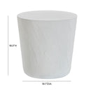 Margot Light Grey Faux Plaster Concrete Stool | TOV Furniture