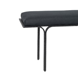Bryn 59" Black Linen Bench | TOV Furniture