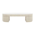 Bella Cream Oval Coffee Table – TOV Furniture