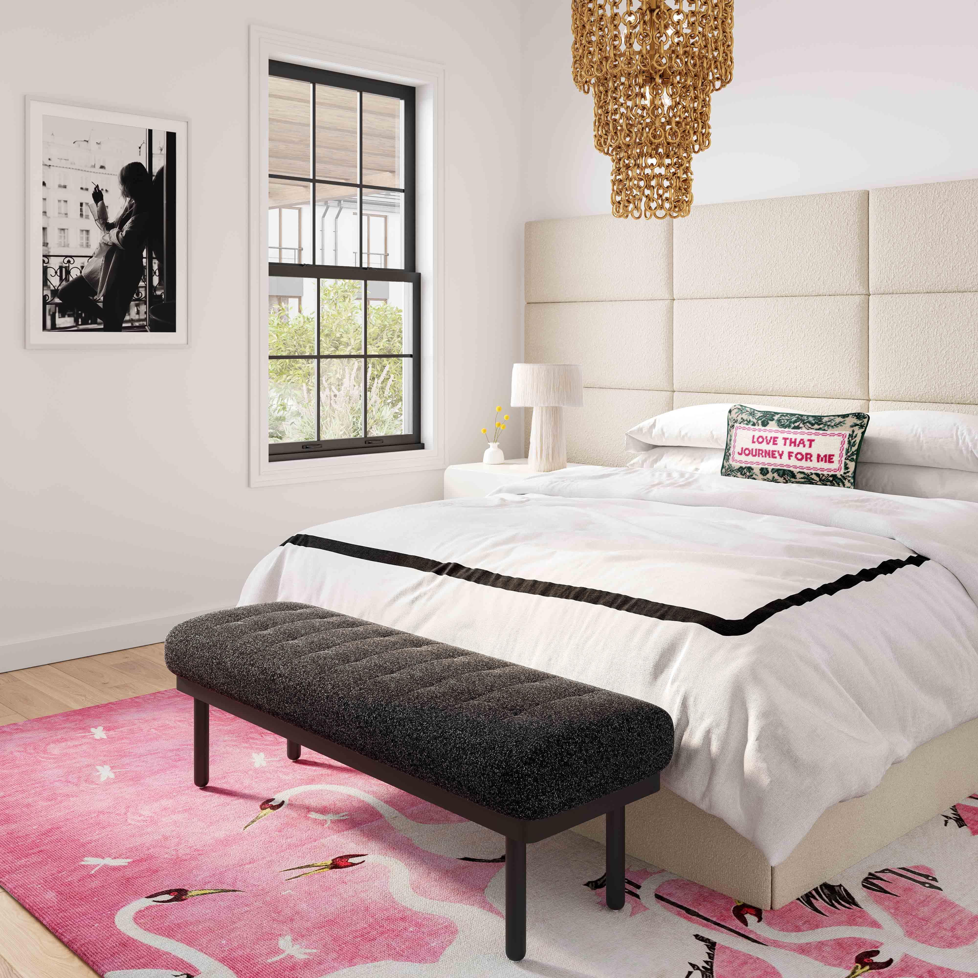Olivia 53" Performance Boucle Bench | TOV Furniture