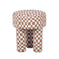 Claire Brown Checkered Boucle Stool | TOV Furniture