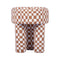 Claire Brown Checkered Boucle Stool | TOV Furniture