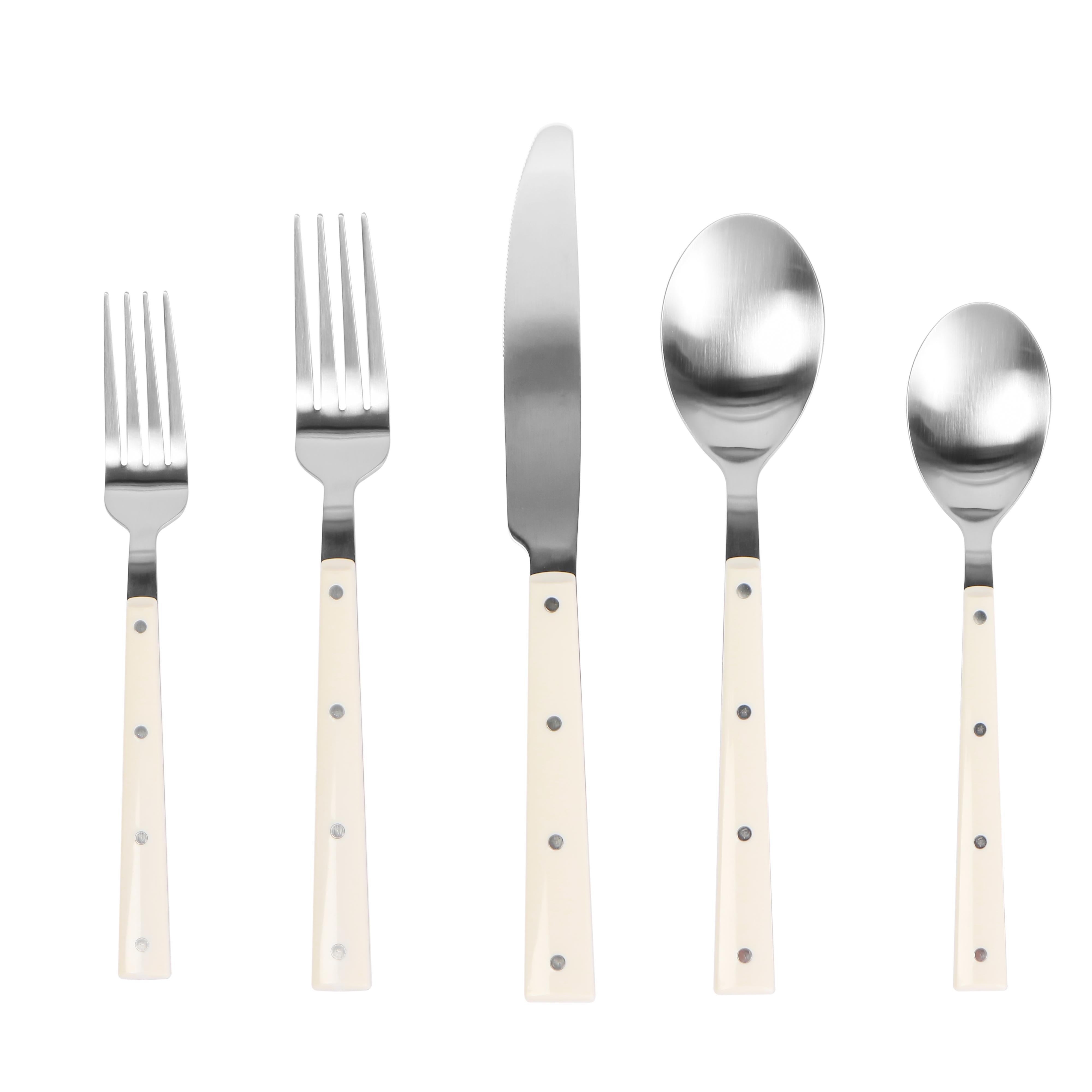 Soline Stainless Steel Flatware Set of 5 | TOV Furniture