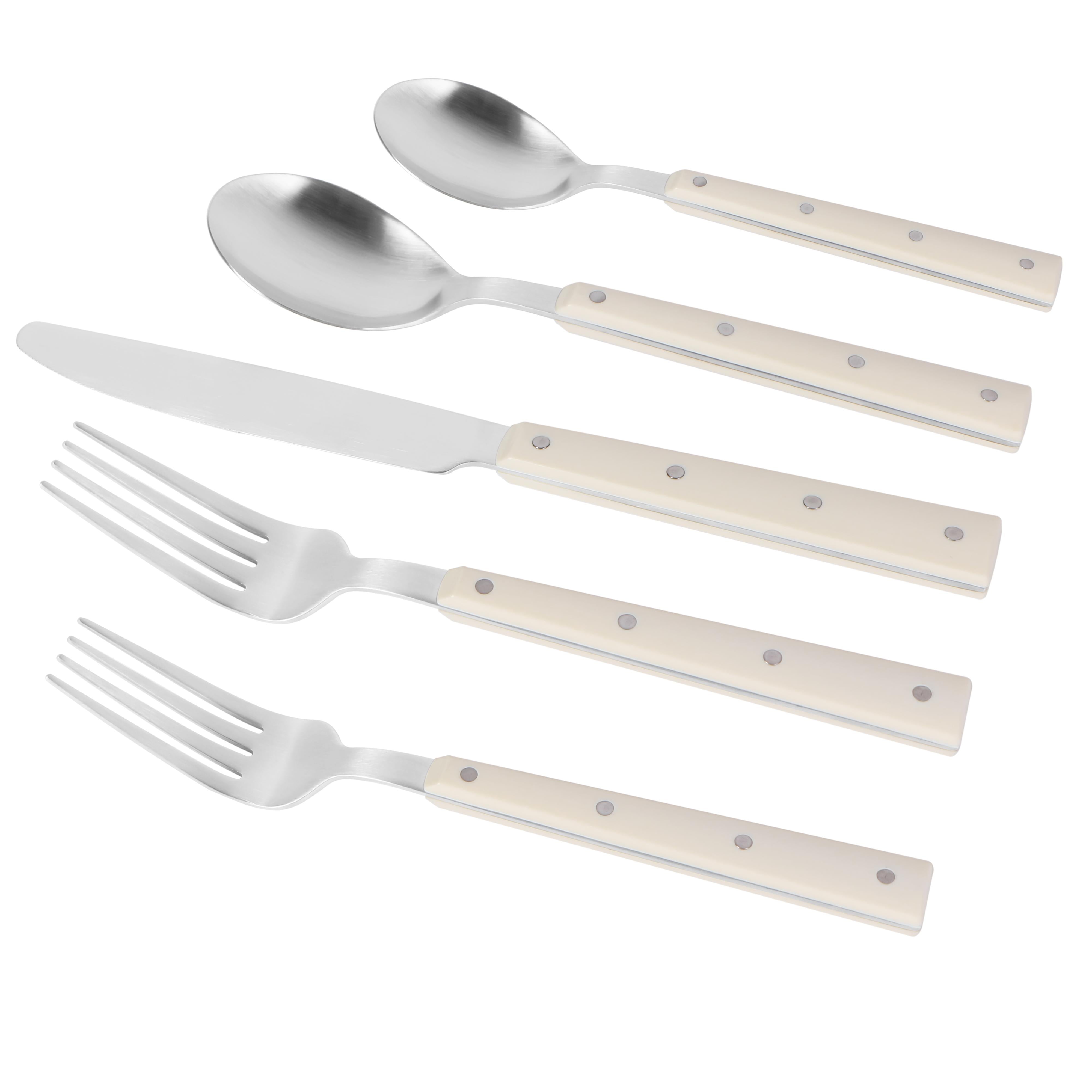 Soline Stainless Steel Flatware Set of 5 | TOV Furniture